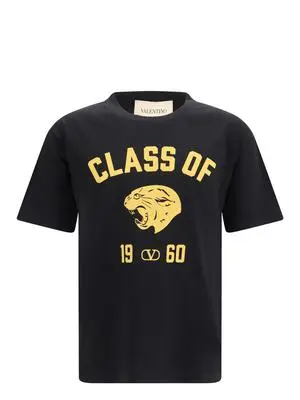 Valentino Garavani Panther Print Cotton T-shirt - Black