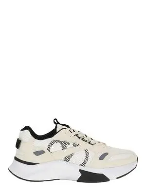Valentino Garavani Demivee Mesh And Suede Sneakers - White