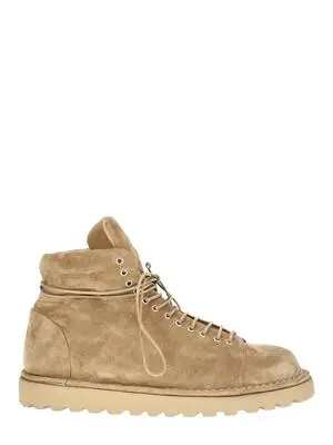 Marsèll Pallottola Suede Lace-up Ankle Boots - Beige