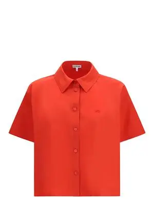 Loewe Short Sleeve Trapeze Shirt - Red