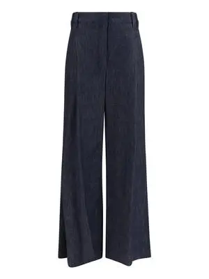 BRUNELLO CUCINELLI BRUNELLO CUCINELLI Denim Effect Twill Wide Leg Pants