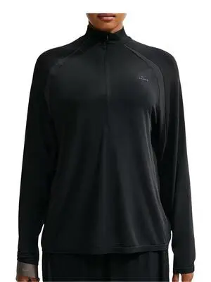 Nike X Skims Stretch Knit Half-zip T-shirt - Obsidian/igneous