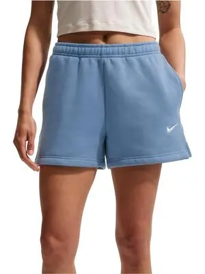 Nike Nike Studio Fleece Medium Mid-Rise Shorts Work Blue/sail
