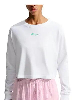 Nike Nike A'ja Wilson Cropped Long Sleeve T-Shirt White