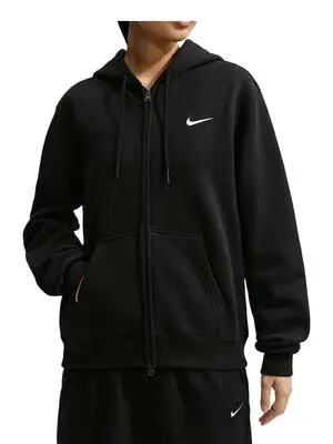 Nike Studio Fleece Medium Weight Hoodie - Total Black/sail