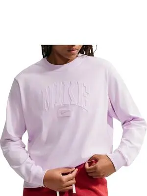 Nike Classic Loose Long Sleeve T-shirt - Bleached Lilac