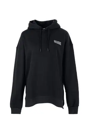 GANNI Oversized Hooded Sweatshirt - Black