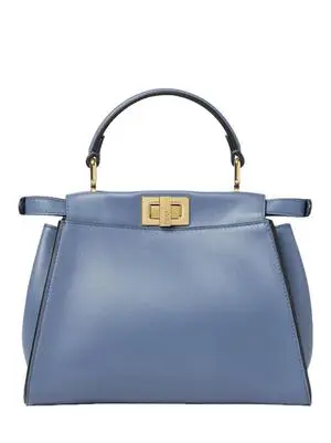Fendi Turn-lock Top Handle Shoulder Bag - Light Indigo