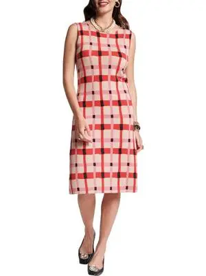 FRANCES VALENTINE Swan Shift Dress - Pink/red/multi
