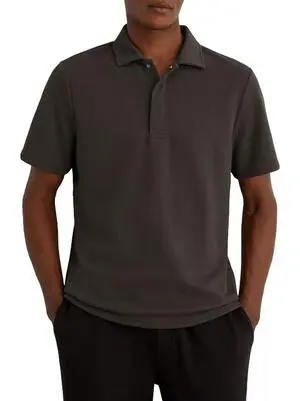 REISS Reed Performance Polo - Brown