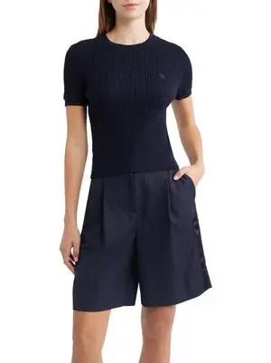 ROWING BLAZERS Sheep Cotton Cable Knit Sweater - Navy