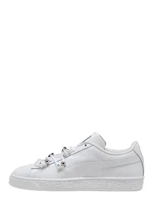 PUMA PUMA Suede Bloom Patent Lace-Up Sneakers White