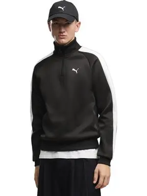PUMA T7 Quarter-zip Track Jacket With Signature Stripes - Black
