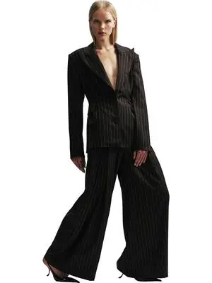 BARDOT RAINA FIT & FLARE BLAZER BLACK STRI