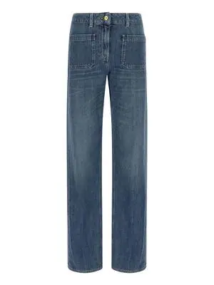 Elisabetta Franchi Vintage Wide Leg Jeans - Blue
