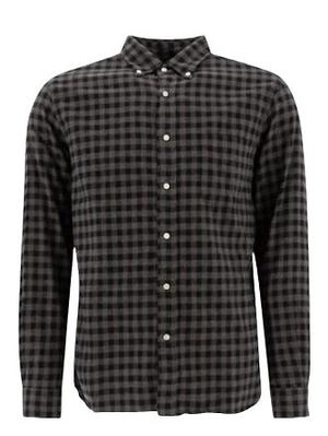 BEAMS Bd Gingham Check Shaggy Shirt - Grey