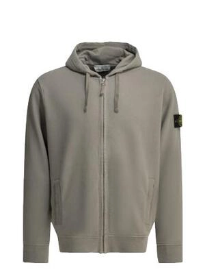 Stone Island Full Zip Hooded Sweatshirt - Grey