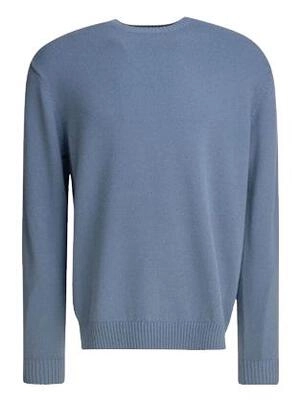 BEAMS Lily Yarn Crew Neck Sweater - Light Blue