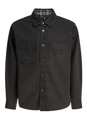 StÜssy Heavy Washed Canvas Shirt - Black