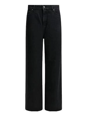 GOLDEN GOOSE Melody Boyfriend Wide Leg Jeans - Black