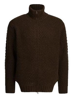 BEAMS Wool Zippered Sweater - Brown