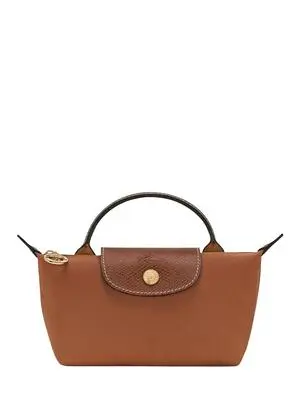 Longchamp Le Pliage Original Pouch With Handle 'cognac - Tan