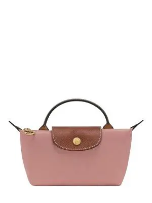 Longchamp Le Pliage Original Pouch With Handle 'pink Tea' Pink