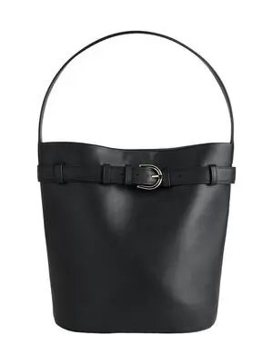 Quince Women's Chiara Belted Bucket Bag Black