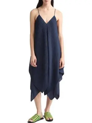 JW Anderson Pleated Layered Slipdress - Navy