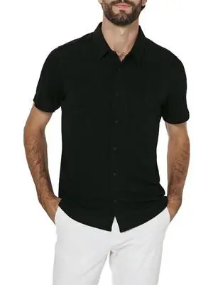 7 Diamonds Napoli Short Sleeve Stretch Shirt Black