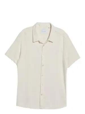 7 Diamonds Napoli Short Sleeve Stretch Shirt - Natural