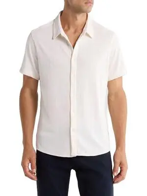 7 Diamonds Napoli Short Sleeve Stretch Shirt - Natural