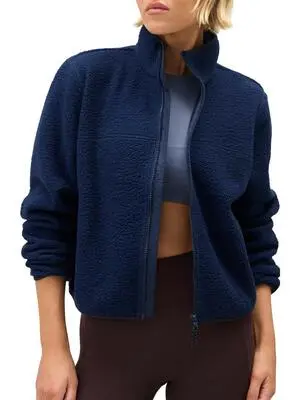 HALFDAYS Chapelle High Pile Fleece Jacket - Navy