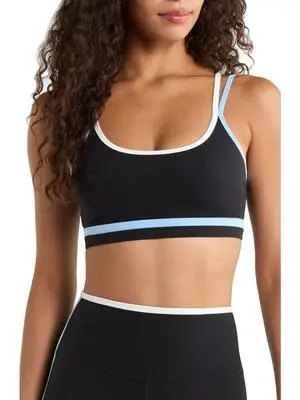 Splits59 Eva Rigor Double Strap Sports Bra - Black/skylight