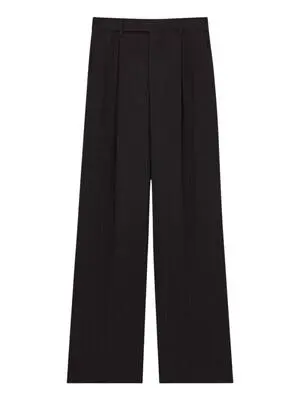 SAINT LAURENT SAINT LAURENT Pleated Wide-Leg Trousers With Pinstripes