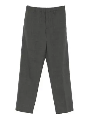 LARDINI Tailored Wool-blend Trousers - Grey