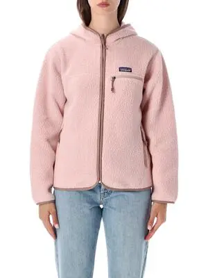 Patagonia Fleece Zip-up Hooded Jacket - Rosa