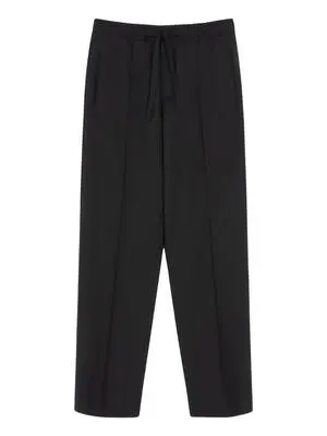 Valentino Garavani Drawstring Straight-leg Trousers - Black
