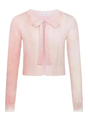 OSCAR DE LA RENTA Oscar De La Renta Tie-Neck Cropped Cardigan