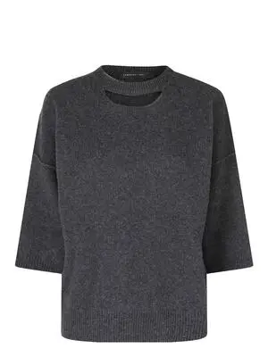 Federica Tosi Cut-out Drop Shoulder Sweater - Grey