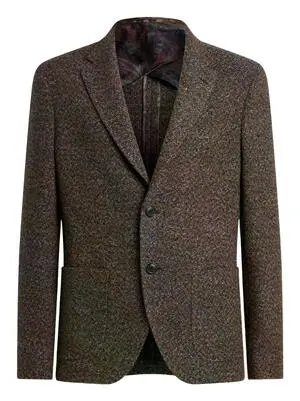 Etro Basketweave Single-breasted Jacket - Brown