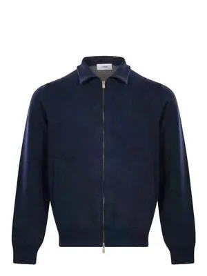 LARDINI Zip-up Knitted Jacket - Blue