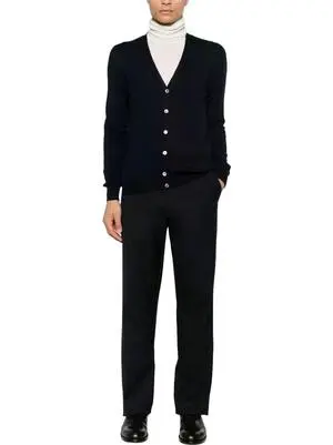D4.0 V-neck Button-up Cardigan - Blue