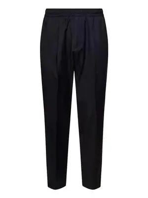 D4.0 Pleated Tapered Trousers - Blue
