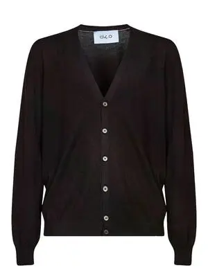 D4.0 V-neck Cardigan - Brown