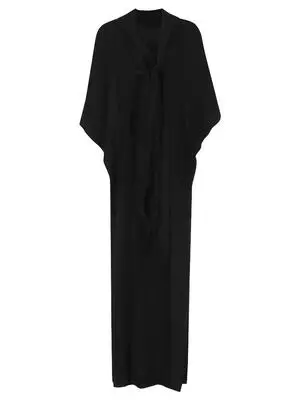 Alberta Ferretti Maxi Draped Cape-style Dress - Black