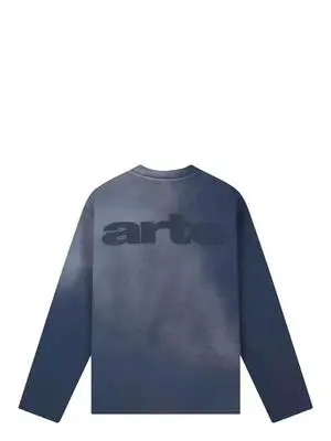 ARTE ANTWERP Stencil Sunfade Long-sleeve T-shirt - Blue