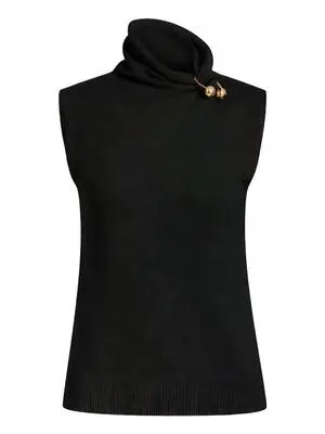 ALBERTA FERRETTI ALBERTA FERRETTI Button-Detail Turtleneck Tank Top