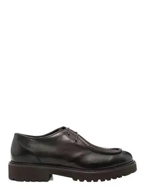 DOUCAL'S Doucal's Round-Toe Derby Shoes With Paneled Design