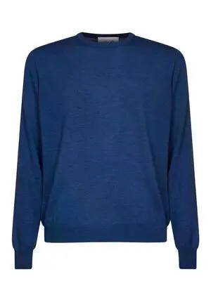 D4.0 Plain-stitch Knit Sweater - Blue